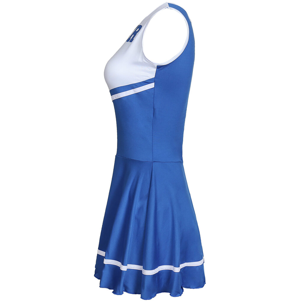 Women's Blue Cheerleading Uniform Game Role Play Cheerleading Costume ...